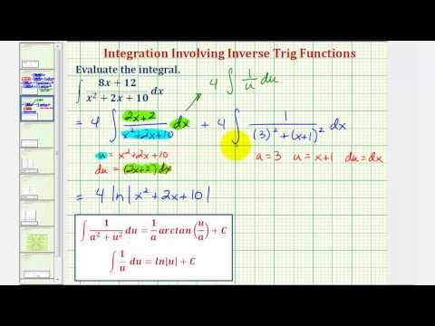 Ex: Indefinite Integration Involving Arctangent Requiring U-sub and Completing the Square | Math ...