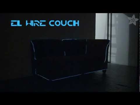 EL Wire Piping On A Party Couch | Hackaday