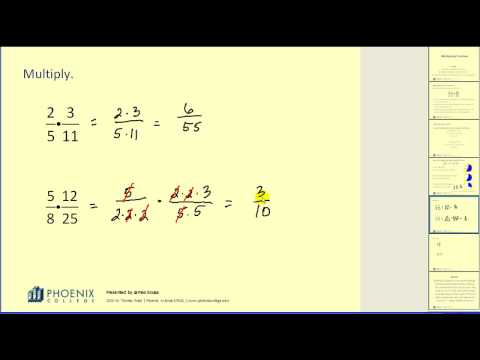 Multiplying Fractions | Math Help from Arithmetic through Calculus and beyond