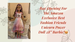 Amazon Exclusive 28 Inch Barbie Fashion Friends Unicorn Power Doll! Why is She More Expensive?