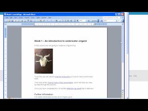Using Word to create a ‘launch page’ within Blackboard – Dave Foord’s Weblog