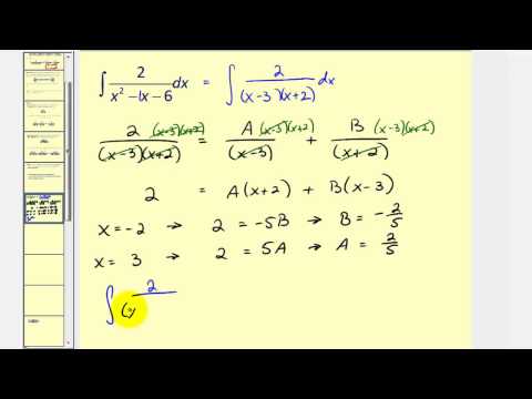 Integration Using Partial Fraction Decomposition Part 1 | Math Help from Arithmetic through ...