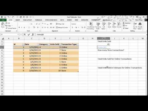 Excel Table Formulas [Video] | Steve Chase Docs