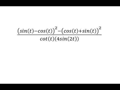 Simplify Trig Expression: Quotient with Sines and Cosines and Double Angle | Math Help from ...