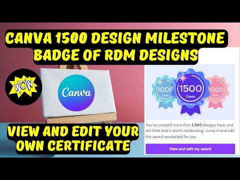 Canva 1500 Design Milestone Badge of Rdm Designs | RdmDesigns