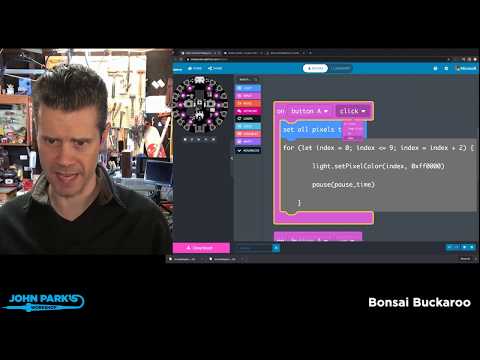 MakeCode Minute: JavaScript Loops 2 @adafruit @johnedgarpark #adafruit @MSMakeCode #makecode: A ...