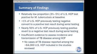 2019 CDC/NTCA Recommendations for Health Care Personnel (HCP): What TB Programs Need to Know