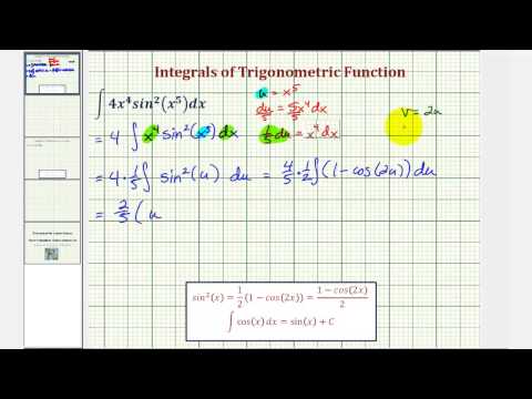 Ex 2: Trigonometric Integration – Power Reducing Formula and U-Substitution | Math Help from ...