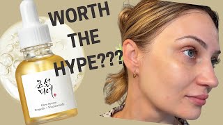 Testing and Reviewing Korean Glow Serum - Beauty of Joseon Propolis + Niacinamide #skincareover30