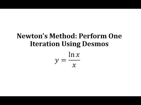 Newton’s Method: Perform One Iteration Using Desmos (y=(ln x)/x) | Math Help from Arithmetic ...