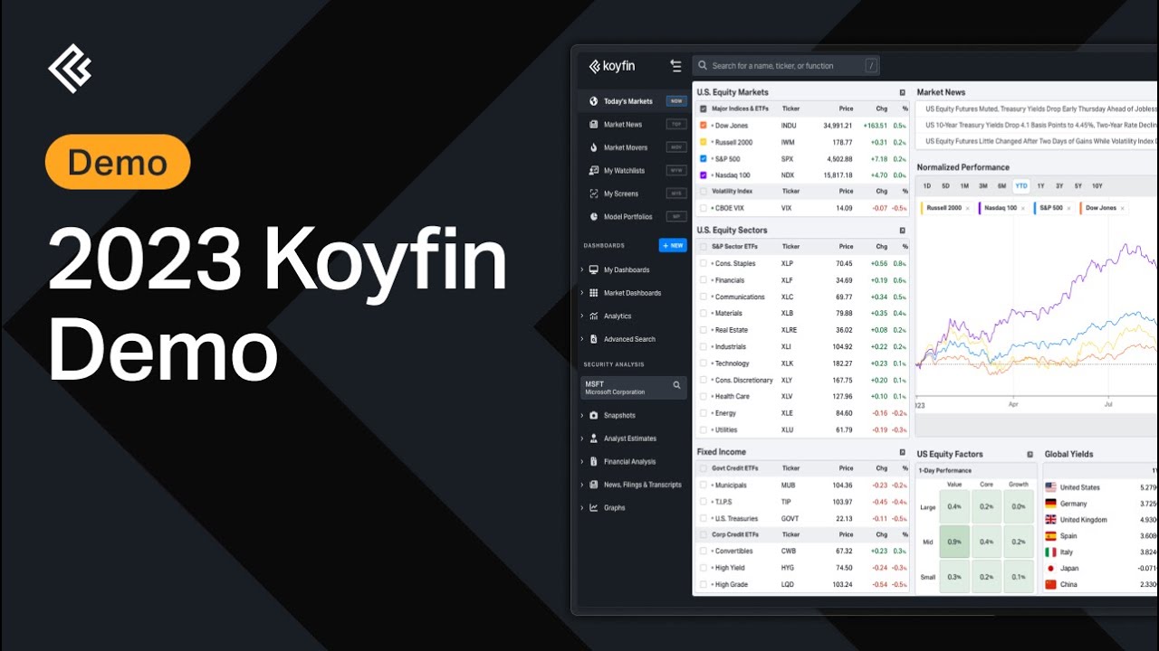 Koyfin Demo, 2023 – Quant Insights Network Koyfin Demo, 2023 – Quant Insights Network