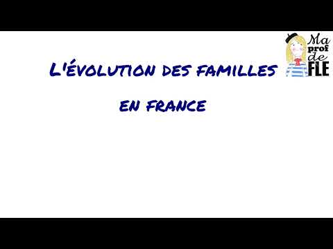 Compréhension orale: L’évolution des familles en France (type B1) – Ma ...