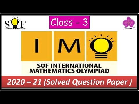 IMO Solved Sample Paper | CLASS – 3 | National Mathematics Olympiad | SOF – IMO|Olympiad ...