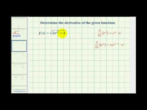 Ex 3: Derivatives Involving the Exponential Function with Base e and the Power Rule | Math Help ...
