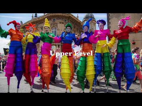 Rainbow Stilt Walkers - Black Hat