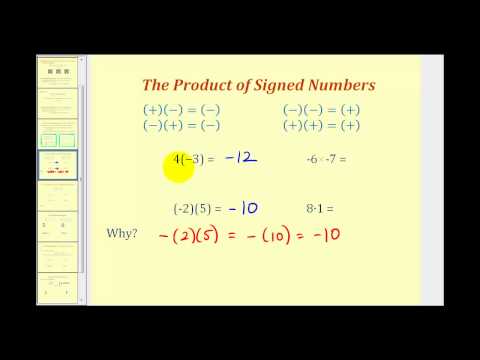 Multiplying and Dividing Signed Numbers | Math Help from Arithmetic through Calculus and beyond