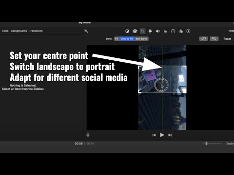 Using iMovie to switch video from landscape to portrait – Follow That