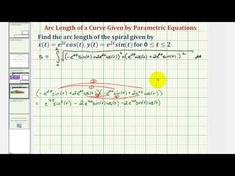 Ex: Determine Arc Length of a Spiral Given by Parametric Equations | Math Help from Arithmetic ...