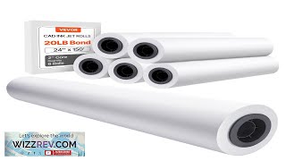 Wide Format Paper Plotter Paper 6 Rolls 24 in x 150 ft Review