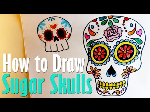 Sugar Skull Drawing Step by Step Tutorial – I'm Youtuber – Follow my ...