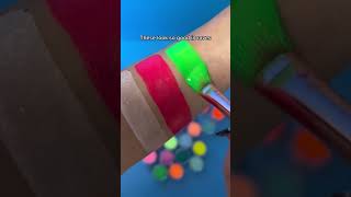 Glow in the dark UV liners #graphicliner #makeup #shorts