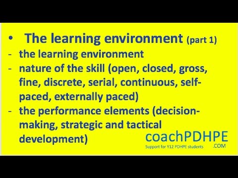 The Learning environment – HSC PDHPE