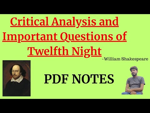 Critical Analysis of play ‘Twelfth Night’ of William Shakespeare