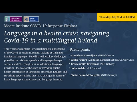 Text of Talk delivered at ‘Language in a health crisis: navigating ...