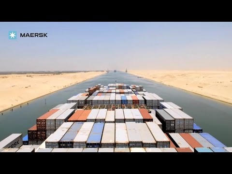 VIDEO: Time-lapse of Maersk container ship passing through Suez Canal | Naval Matters