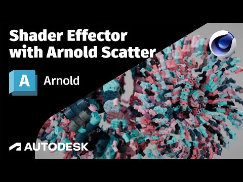 Shader Effector with Arnold Scatter in Cinema 4D (GPU)