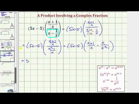 Ex: Find the product of a Binomial and a Complex Fraction | Math Help from Arithmetic through ...
