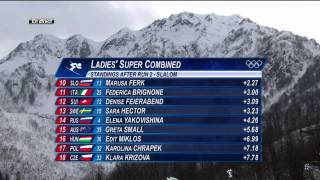 Julia Mancuso wins bronze - Women's Alpine Skiing Super Combined - Sochi 2014