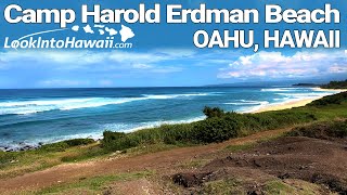 Camp Harold Erdman Beach - Oahu, Hawaii - 4K