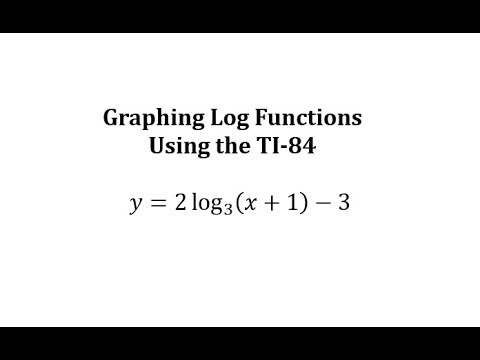 Graphing Log Functions on the TI-84: y=2log_(3)(x+1)-3 | Math Help from Arithmetic through ...
