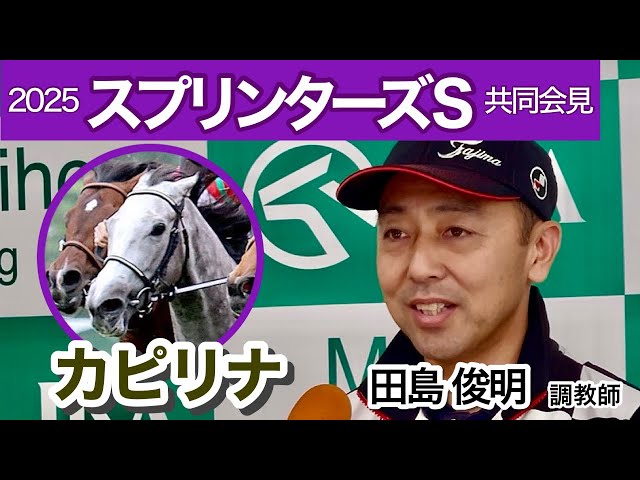 【動画】G1初挑戦カピリナの田島俊明調教師「内枠からのスタートが理想」…スプリンターズS共同会見 - UMATOKU | 馬トク