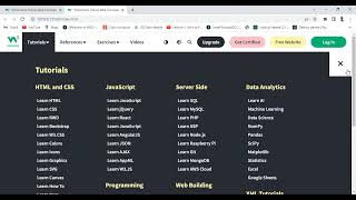 complete w3schools top navbar responsive html css and javascript