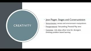ECE Child Development and Creativity