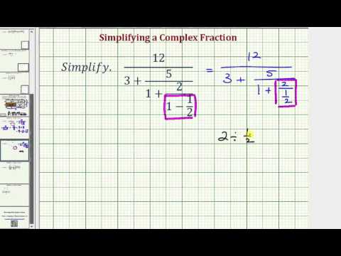 Ex 1: Simplify a Complex Fraction with Multiple Steps | Math Help from ...