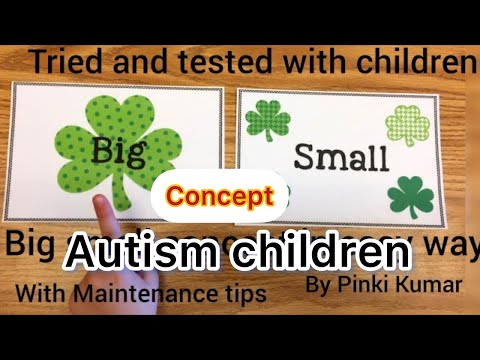 Autism Awareness and Help - Big and small concepts