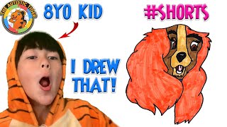 8yo Autistic Savant Draws - Lady | Lady and the Tramp #shorts