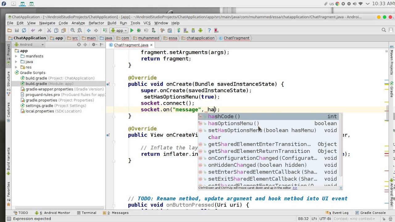 231 Android Studio Chat network JSON NodeJS JavaScript | Android Studio tutorial دورة اندرويد ستوديو