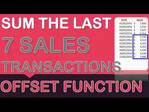 Excel Sum Last 3 Entries in a Row | MyExcelOnline