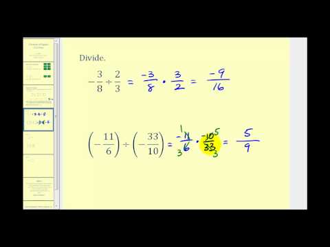 Dividing Signed Fractions | Math Help from Arithmetic through Calculus and beyond