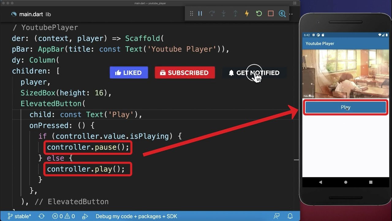 GitHub - JohannesMilke/youtube_player: Play YouTube videos inside your Flutter app using the ...