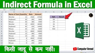 How to Use INDIRECT Function in Microsoft Excel || Excel INDIRECT Function Explained With Examples