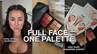 full face of makeup using 1 palette *how to apply cream makeup like a pro*