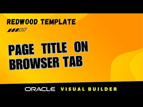 How To Add page title to a Oracle Visual Builder application page, VBCS page title – BEENUM LEARNING
