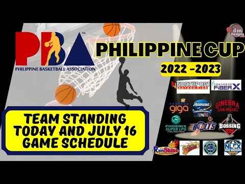 PBA Team Standing Today and Schedule for July 16, 2022 | Pba Philippine Cup 2022 | RdmDesigns