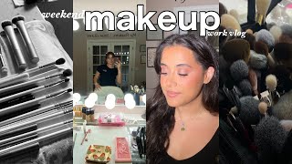 weekend vlog as a freelance makeup artist | studio clients, travel wedding, kit prep, MAC haul, etc.