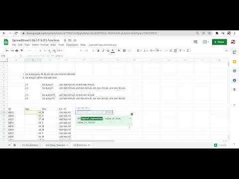 SpreadSheet | 06 | IF & IFS function, sự khác nhau giữa IF và IFS | GGSheets21 – SmartITSoft